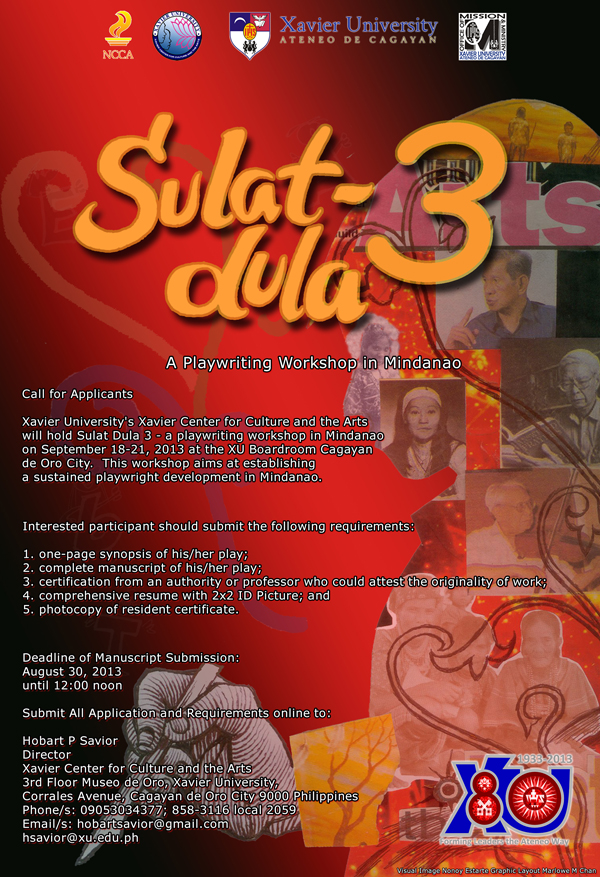 Xavier University - Call for Entries: Sulat Dula 3