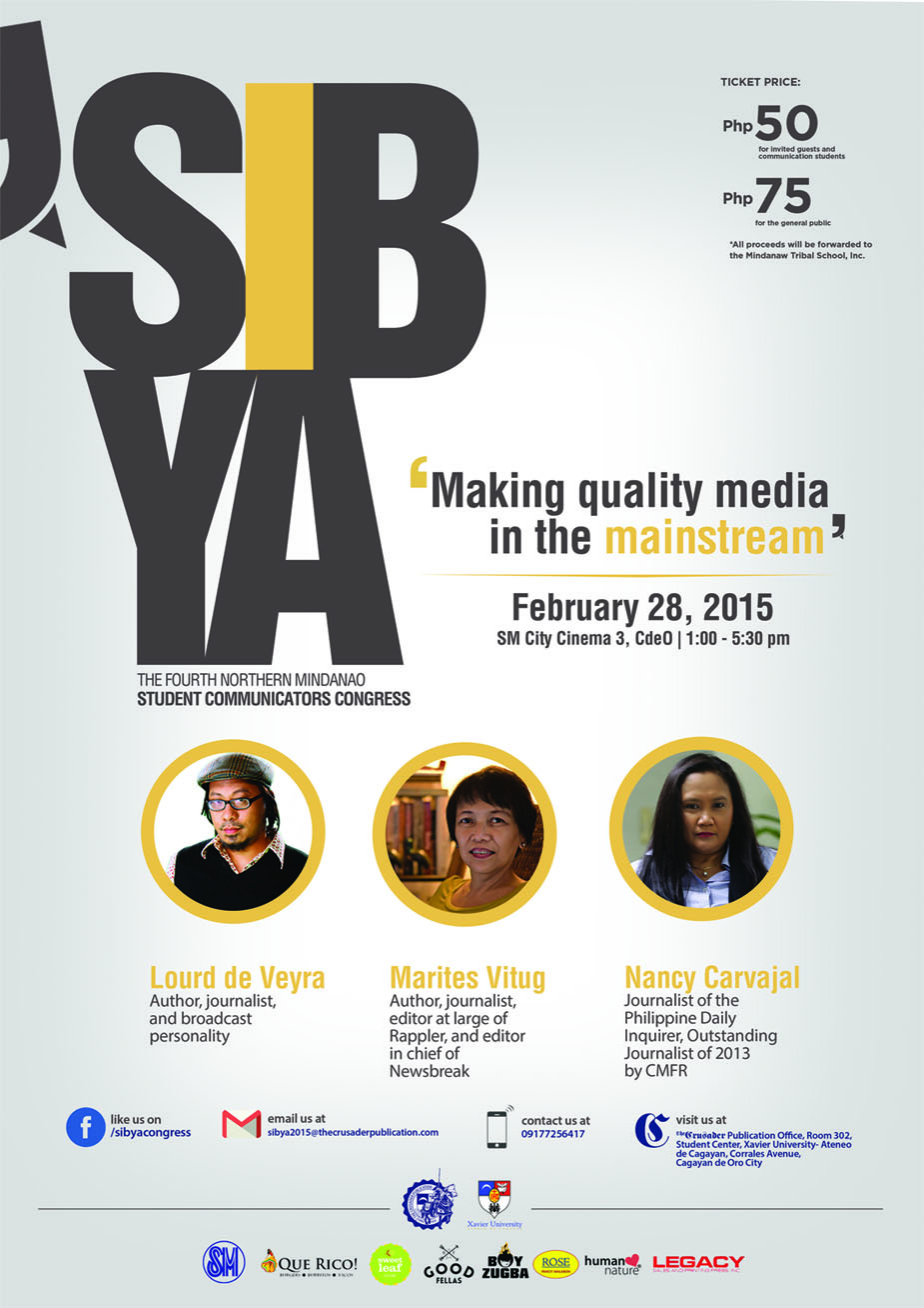 Xavier University - Sibya 2015 to tackle today’s mainstream media