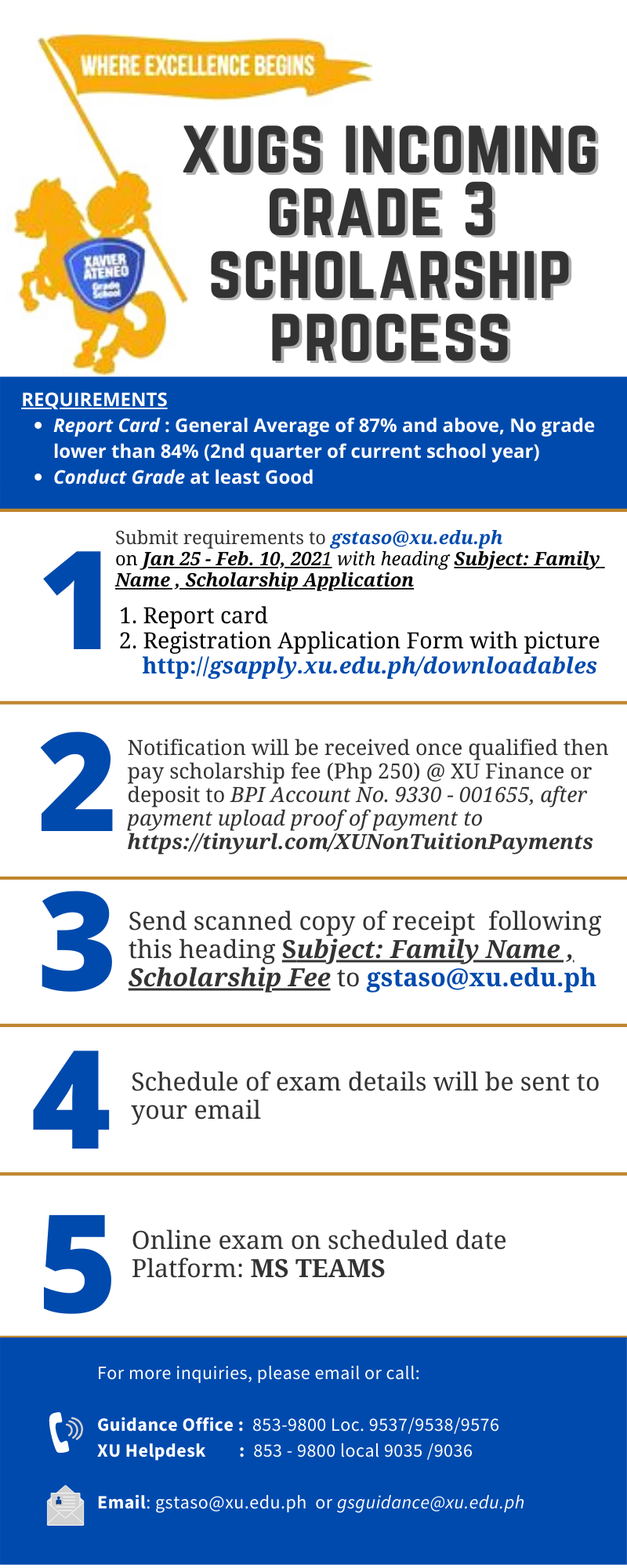 Xavier University - Grade School Scholarship