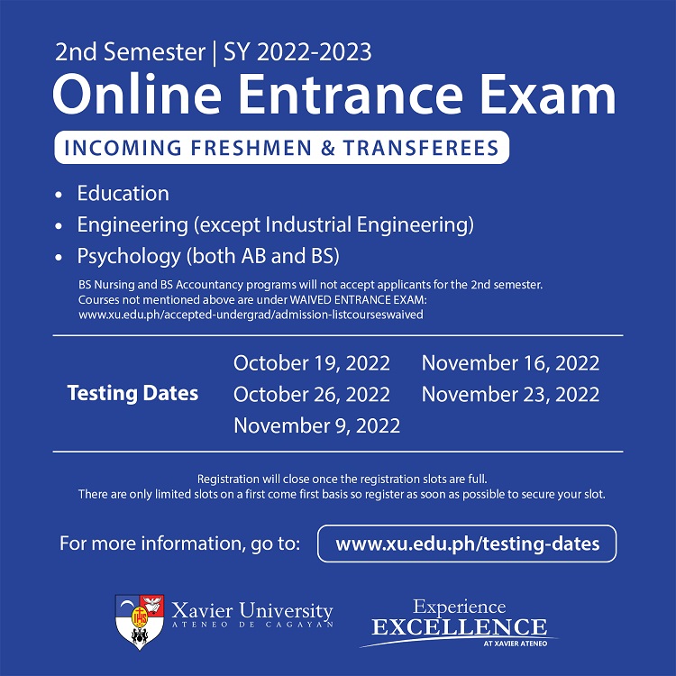Xavier University - University Testing Dates and Requirements